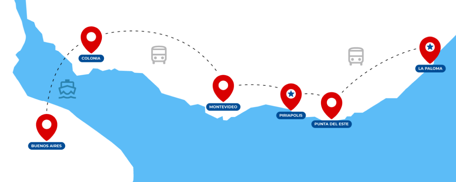 Horarios y Rutas de nuestros viajes | Colonia Express Uruguay